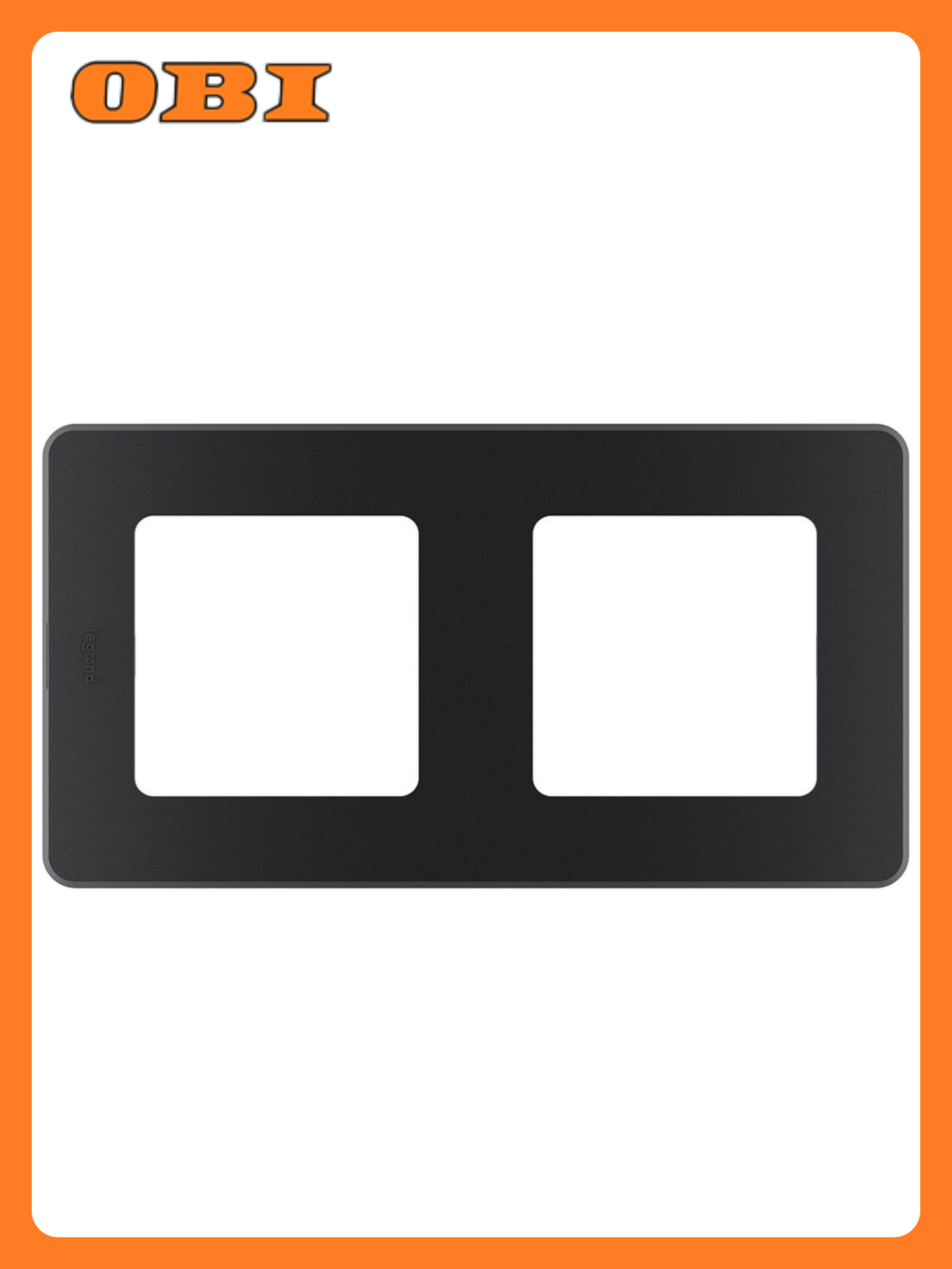 Рамка Legrand Inspiria, 2 поста, антрацитовая, крепление на защелках