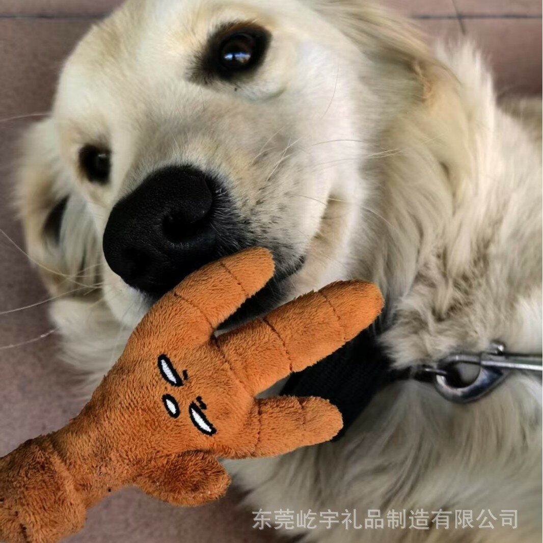 Новая игрушка для питомца: плюшевая капибара, звездочка, пищалка, милые куриные лапки, креативная звуковая игрушка для