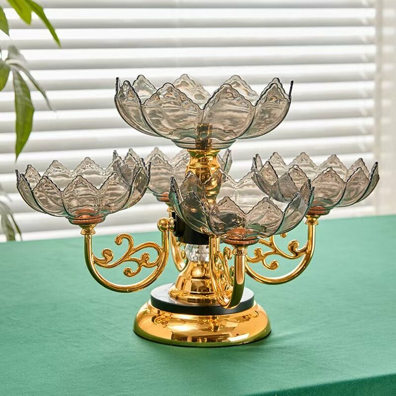 Вращающийся многоярусный поднос для фруктов в гостиной--MUMOU-CJX2