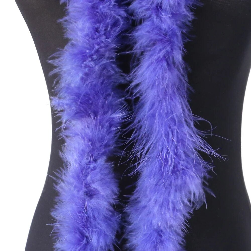 Натуральные перья марабу для декора Фиолетовый, Navy blue