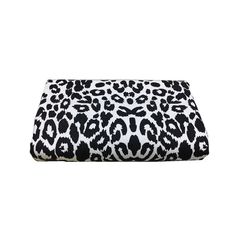 Джинсовая ткань с леопардовым принтом, хаки, хлопок, 1 метр White