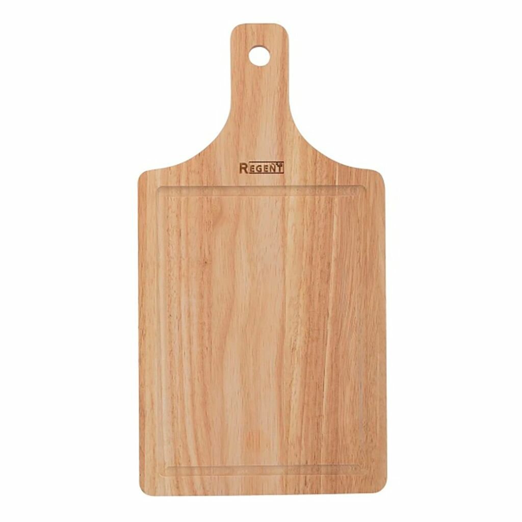 Доска разделочная КНР деревянная "Bosco", 33х17х1,5 см, прямоугольная, с деревянной ручкой (93-BO-15-02)