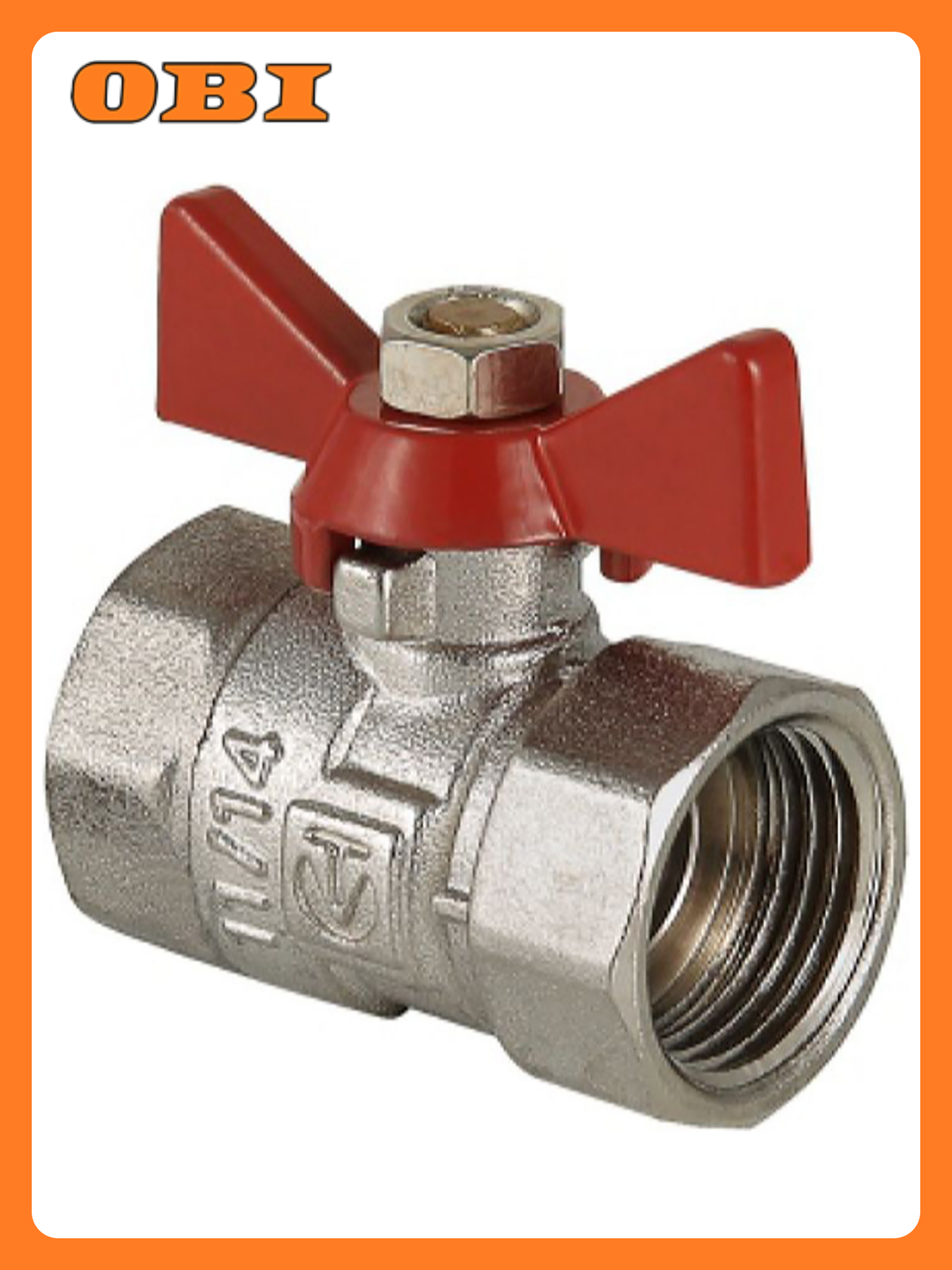 Кран шаровый латунь никелированный VALTEC COMPACT VT.092 3/4"