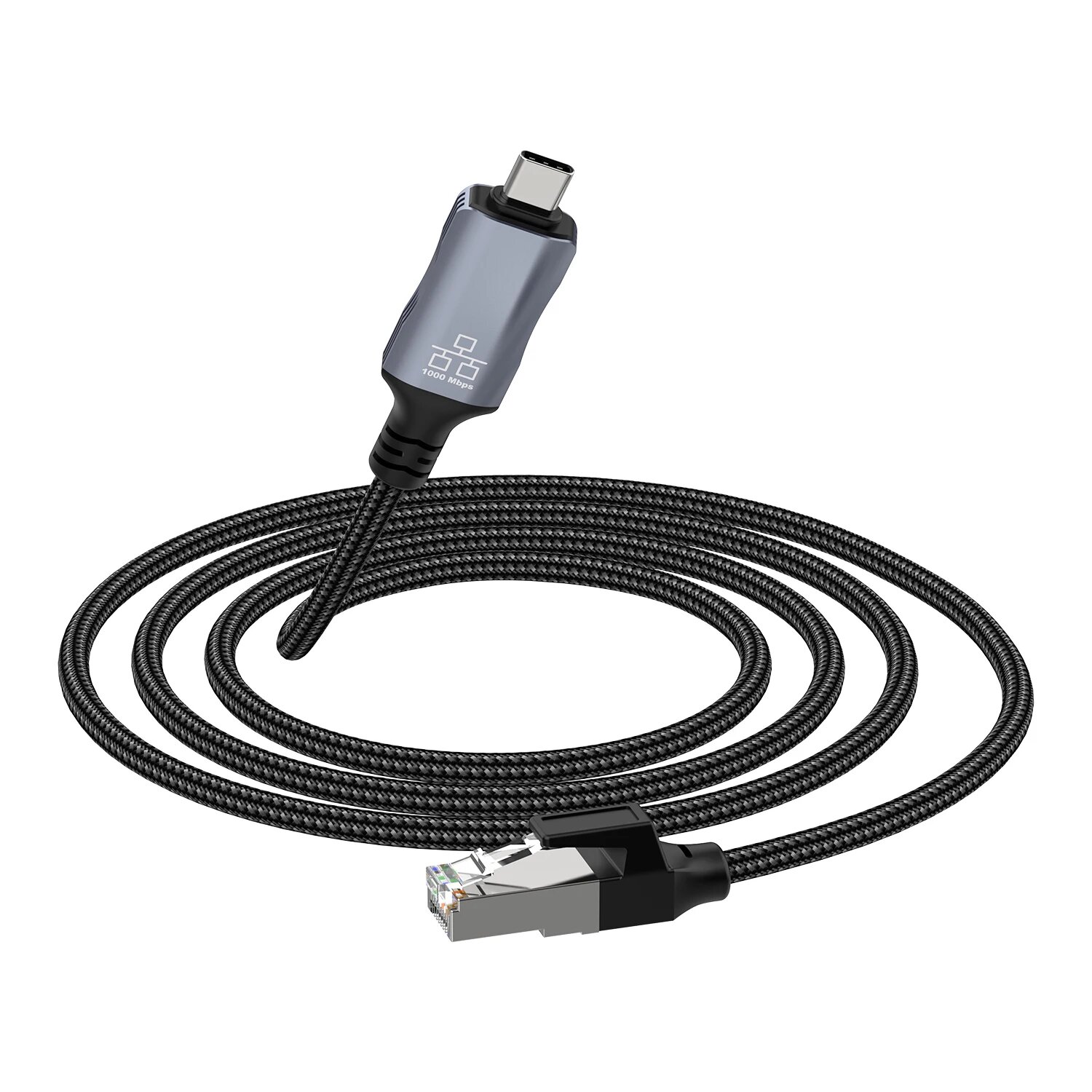 EQP Кабель USB C — Ethernet Cat7 100/1000 Мбит/с C to Gigabit