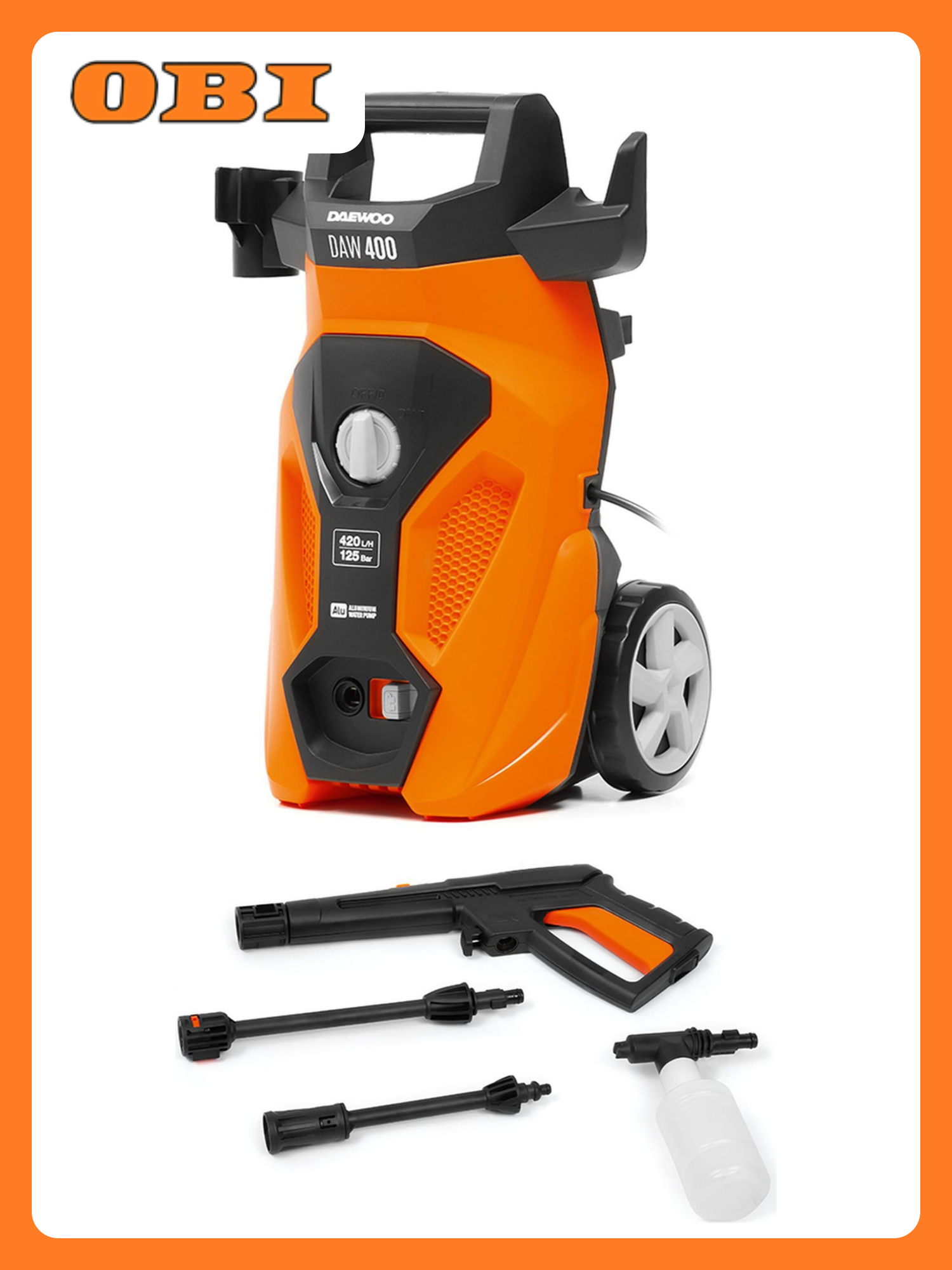 Мойка высокого давления DAEWOO DAW 400 1,55 кВт 125 бар 420 л