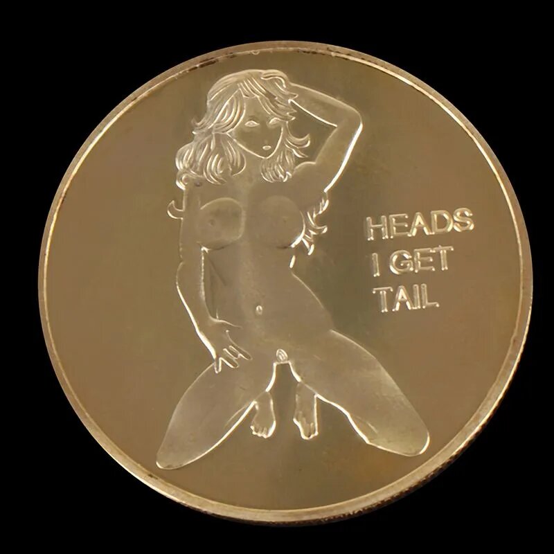 Двусторонняя памятная монета для сексуальной женщины, голые девушки