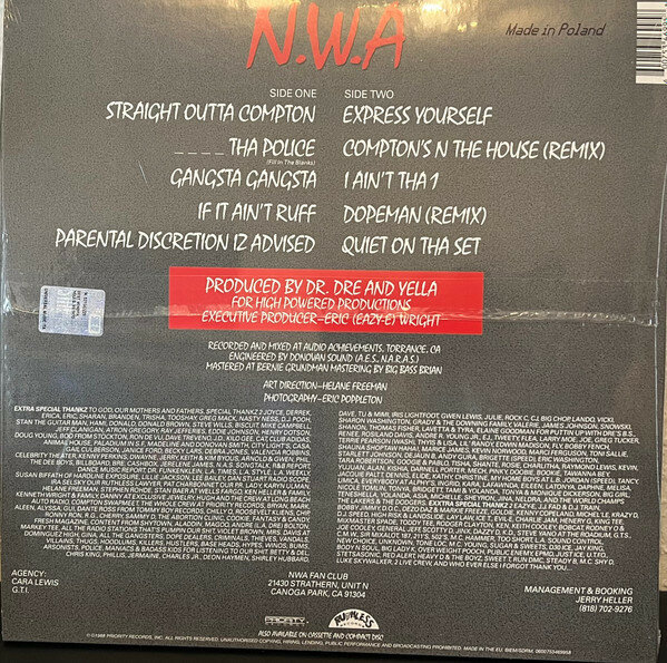 N.W.A. - Straight Outta Compton (LP) — фото 1