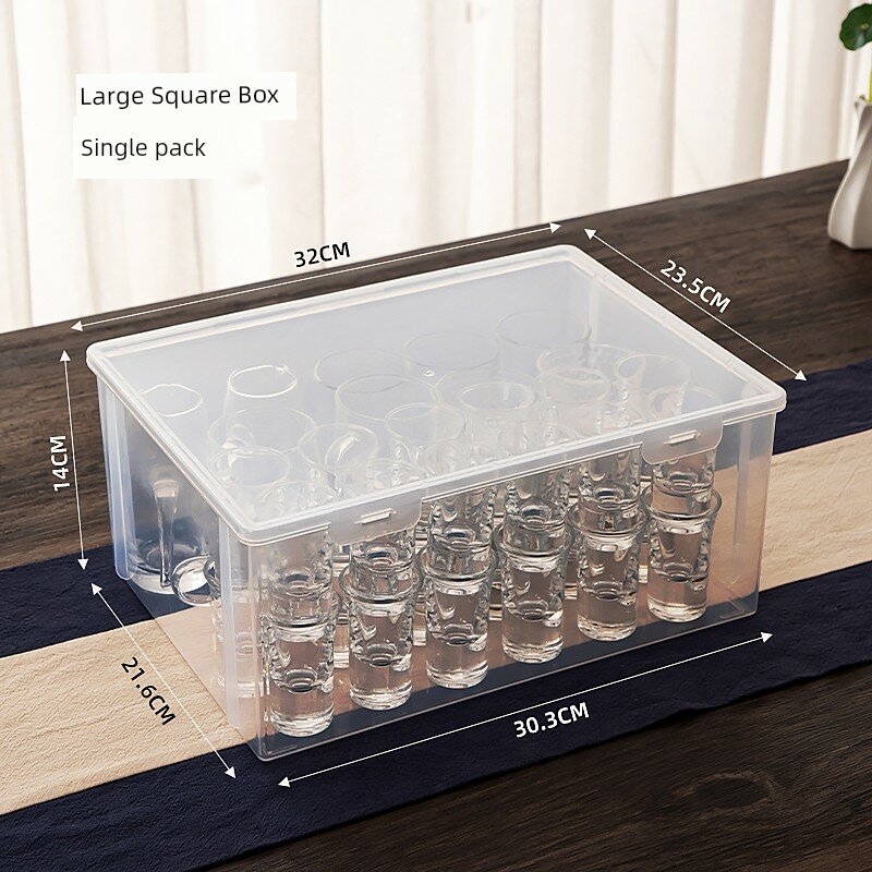 Коробка для хранения винного диспенсера для ликера, прозрачная пыленепроницаемая маленькая полка для бокалов для вина,