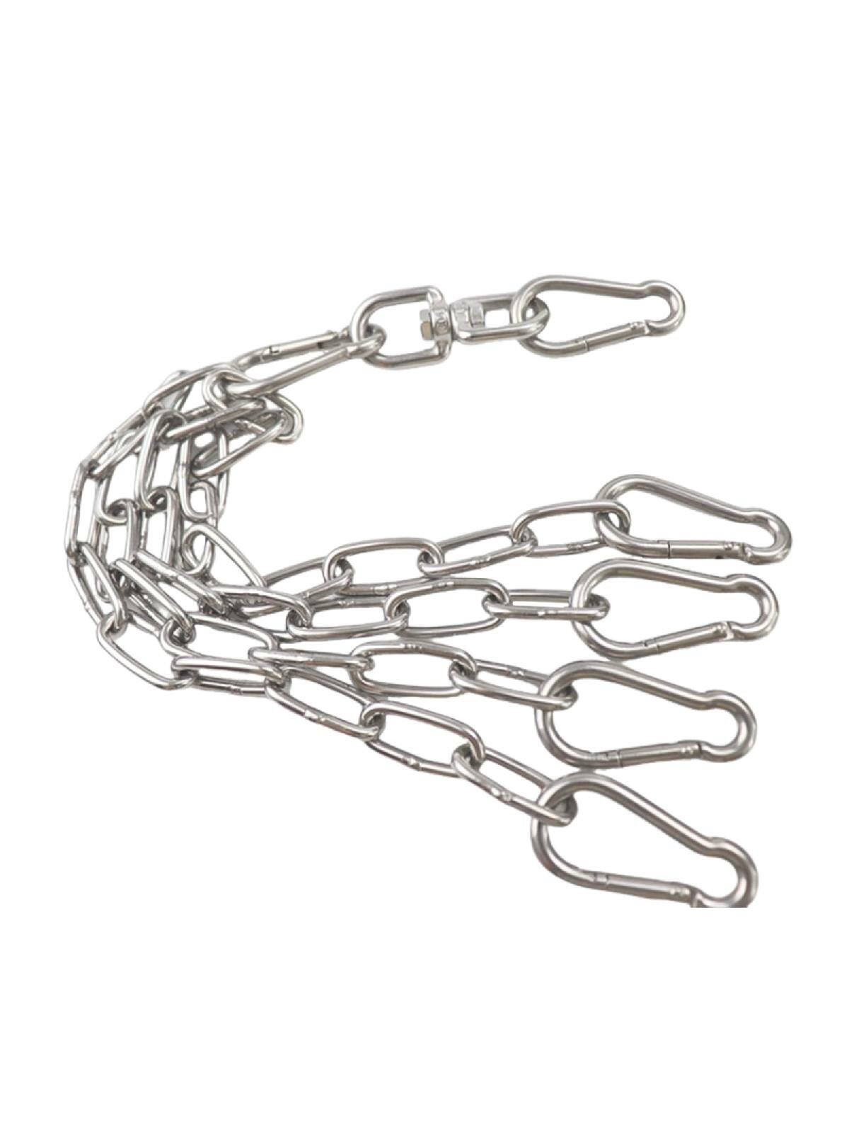 Шарнирная цепь из нержавеющей стали с крючком для тяжелой сумки, качелей для спортзала и гамака