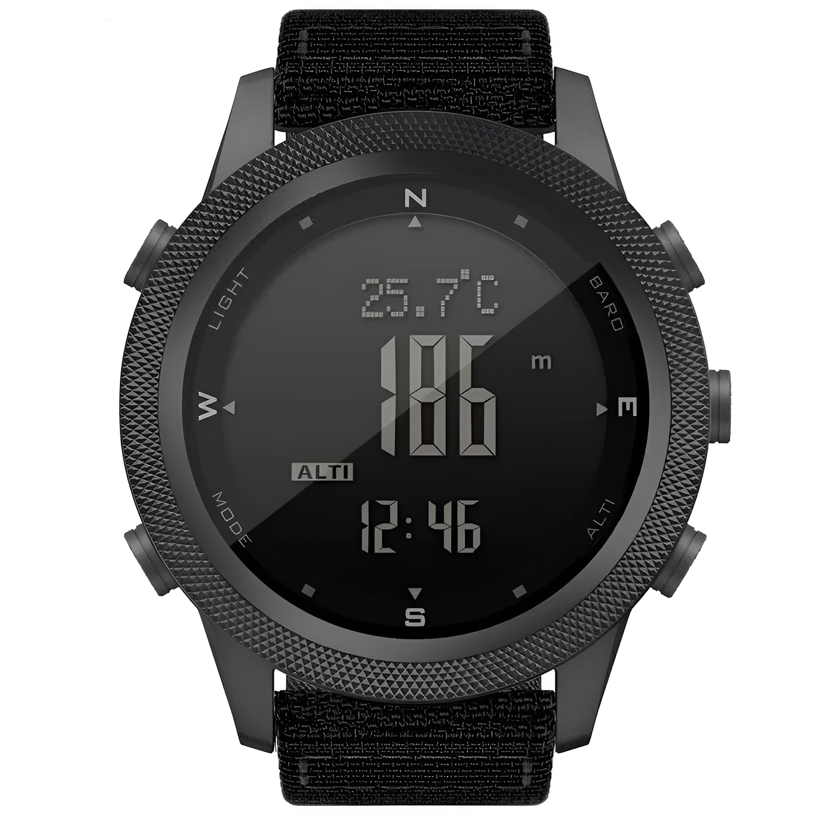 Часы North Edge "Apache 46", нейлон, нержавеющая сталь, черные