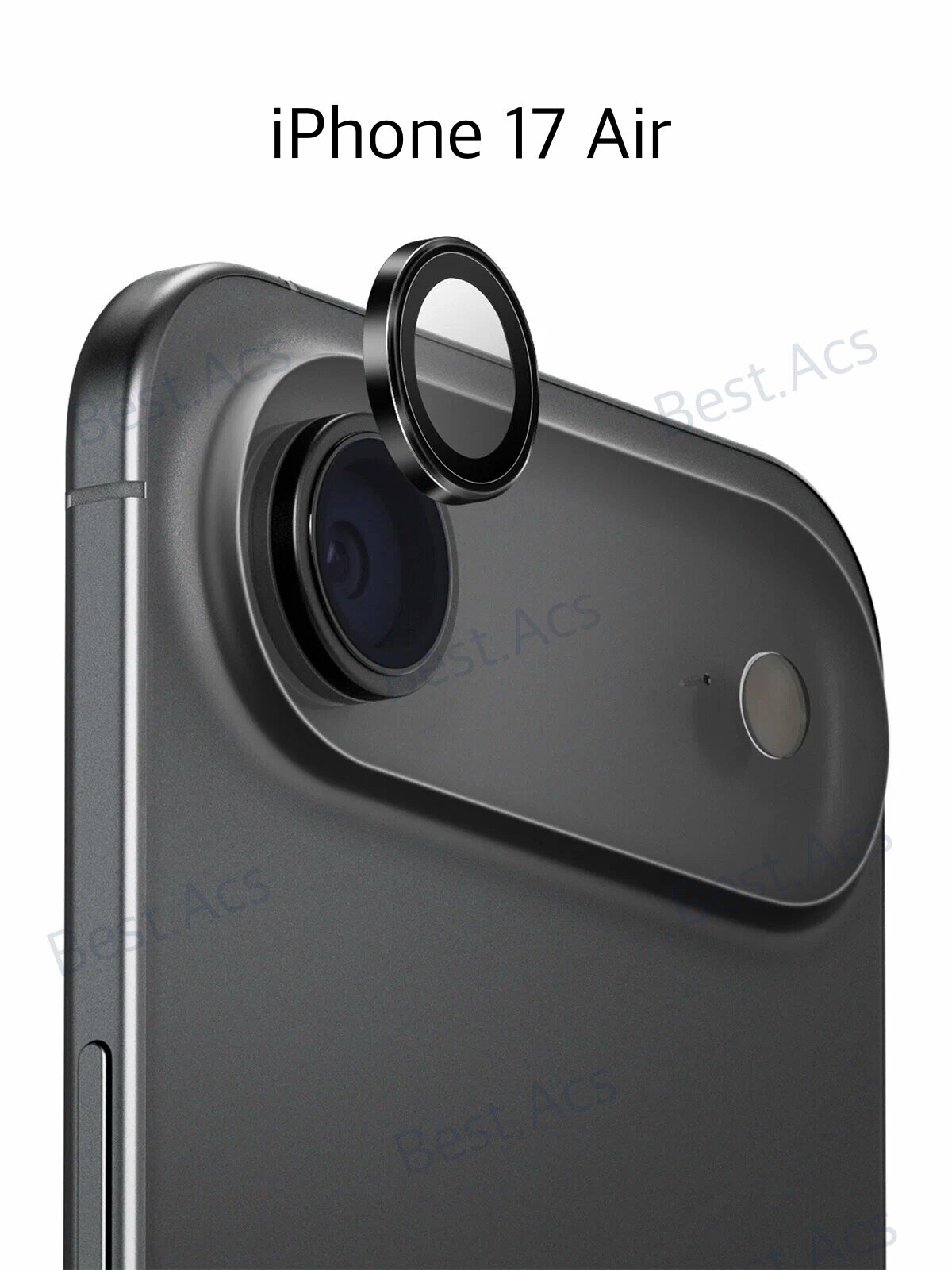 Защитное стекло камеры iPhone 17 Air / стекло на камеру айфон эир 1шт. черный цвет