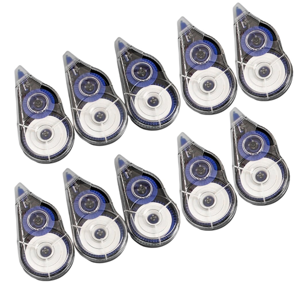 10шт Корректирующая Лента Роликовая 5мм Белая Вне Корректирующая Лента Всего 80м для Письма