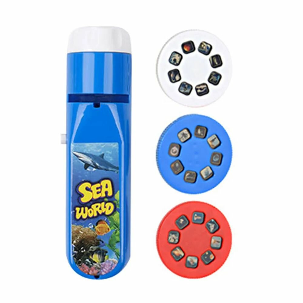 Фонарик Проектор Слайд Факел Обучающая Игрушка