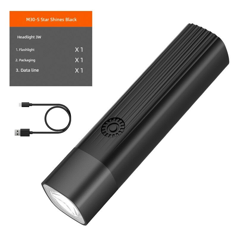 Компактный светодиодный фонарик M30-S портативный перезаряжаемый USB-C для студентов, прочный мини-фонарик для дома и