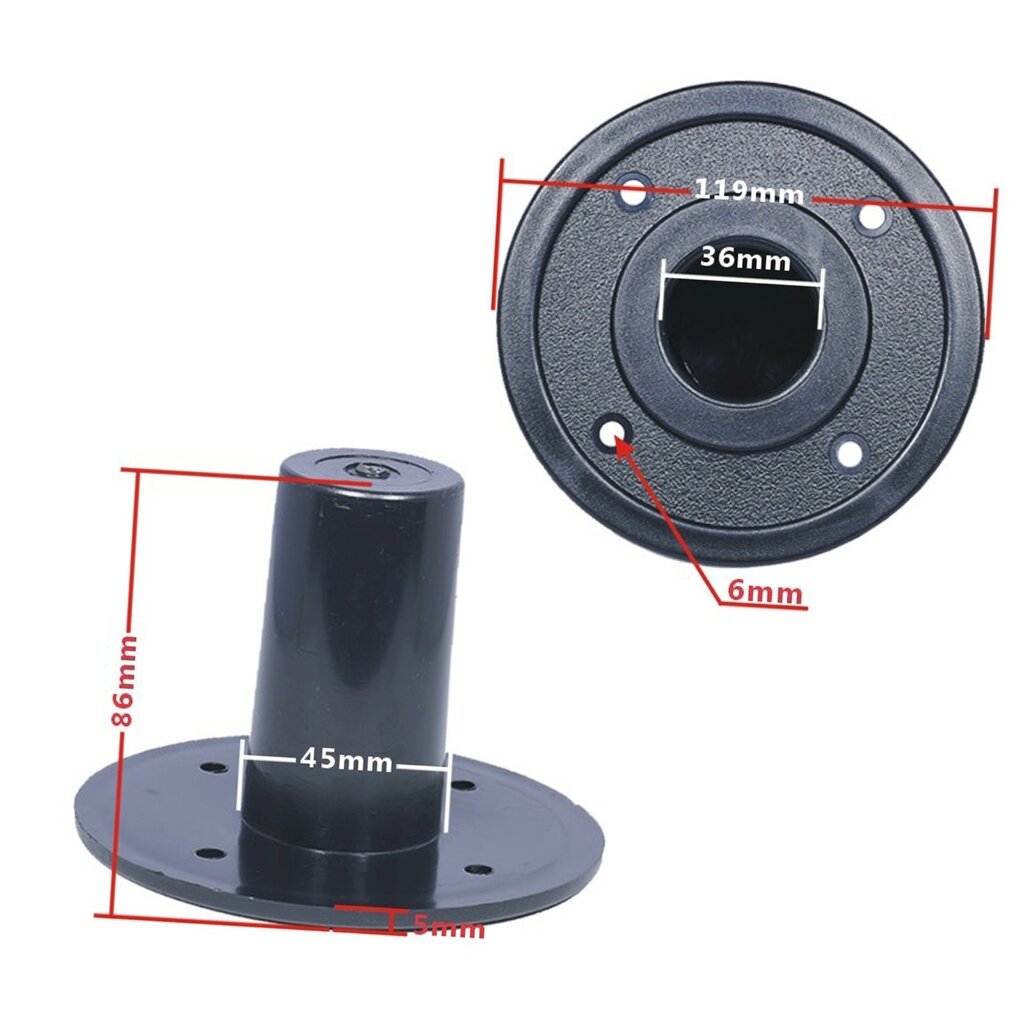 Крепление для колонок "Топ Хэт" черное пластиковое