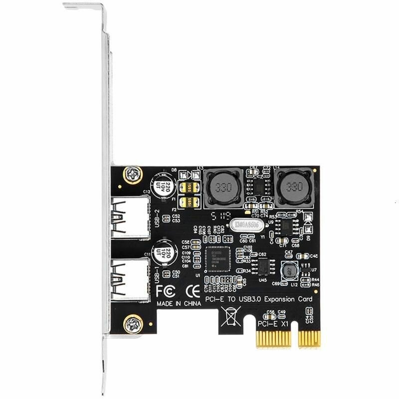 2-портовый PCI-E USB адаптер для настольного компьютера