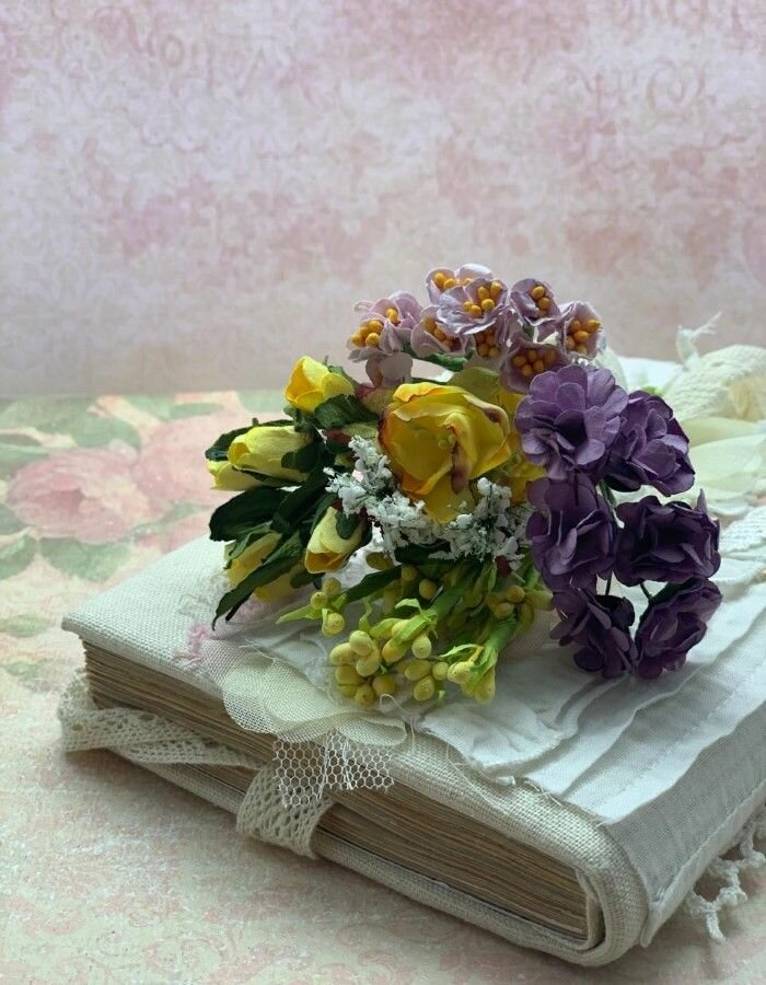 Набор декоративных цветов Рукоделие для флористики и творчества, из пластика и ткани