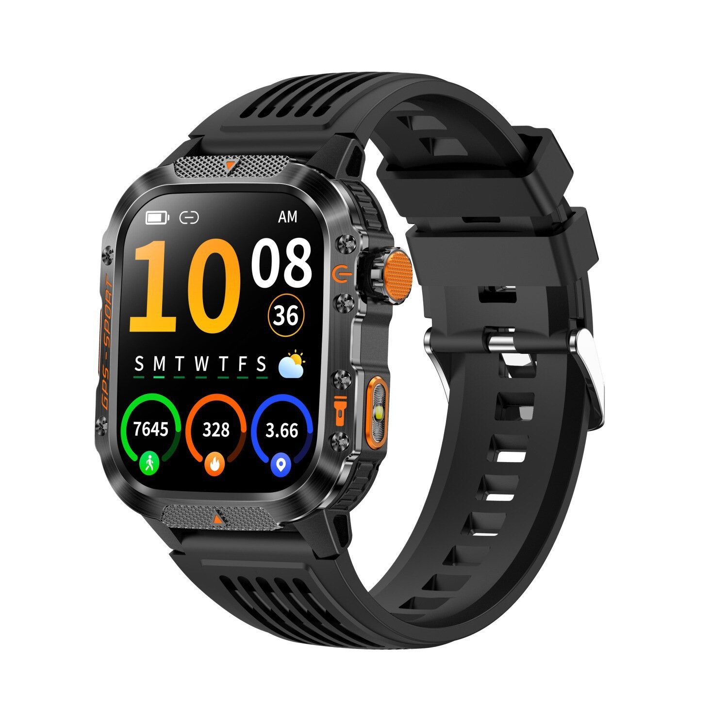 GPS BeiDou Positioning Bluetooth Calling Heart Rate Black