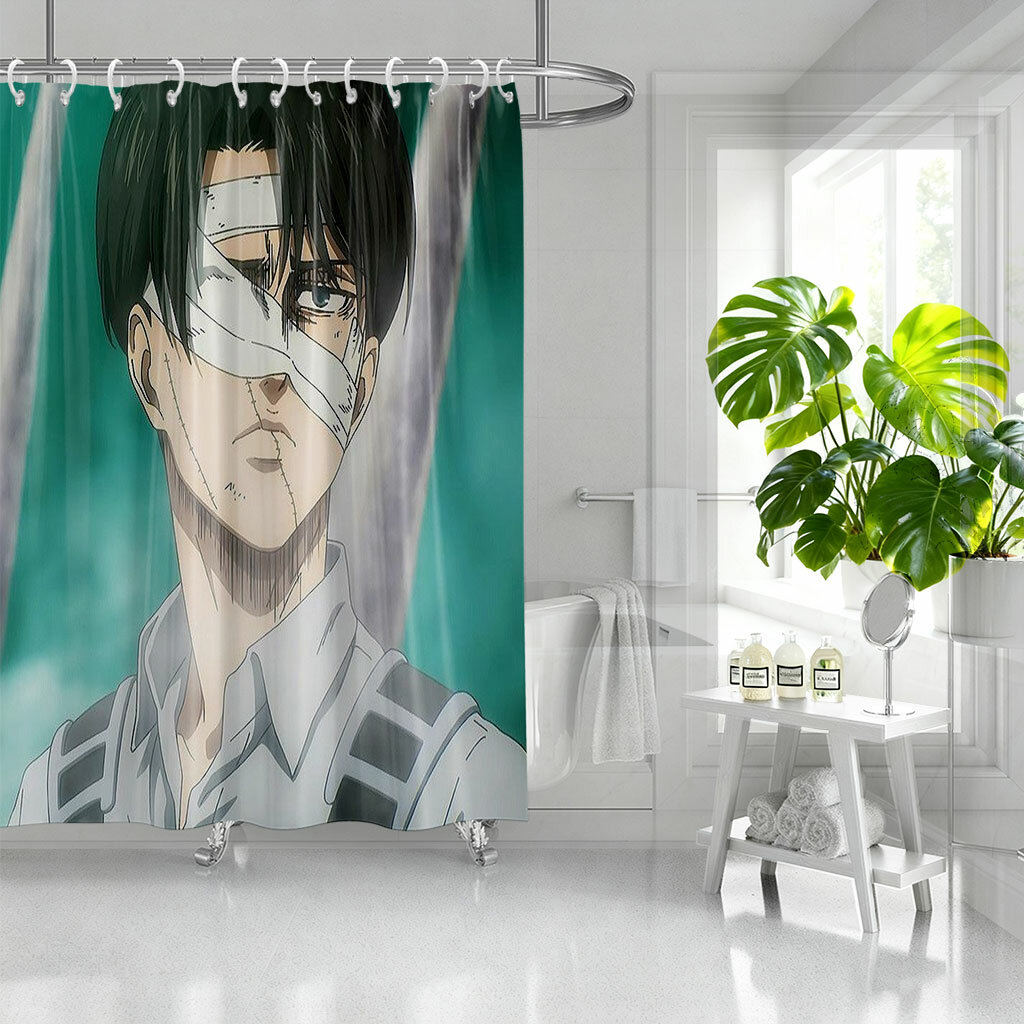 Анимационный принт можно использовать для настройки тканевых занавесок ванной комнаты, высота 180 см, ширина 180 см; Высота 200 см, ширина 200 см, 12 шт, крепкий крюк 653