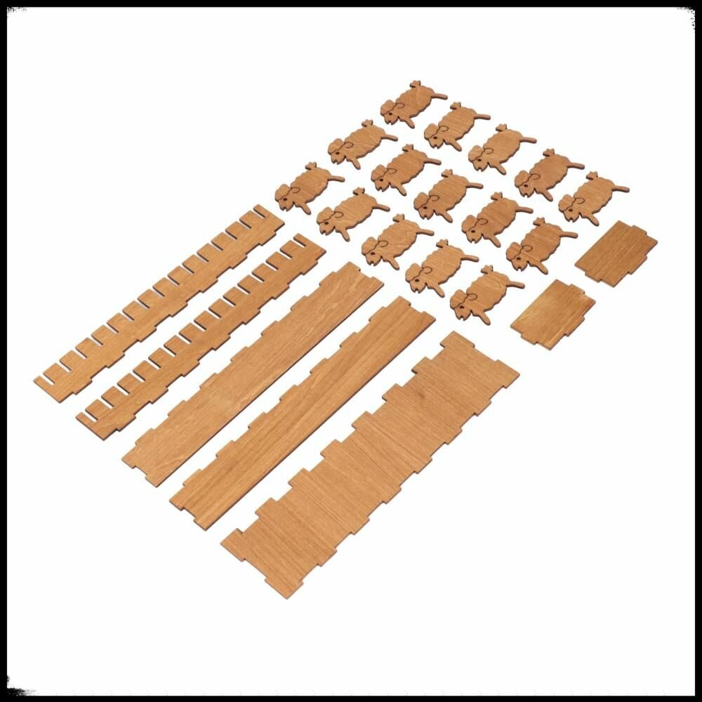 Набор деревянных катушек для ниток с милыми животными, удобные шпульки для шитья и рукоделия, компактные деревянные штуковые катушки для хранения ниток