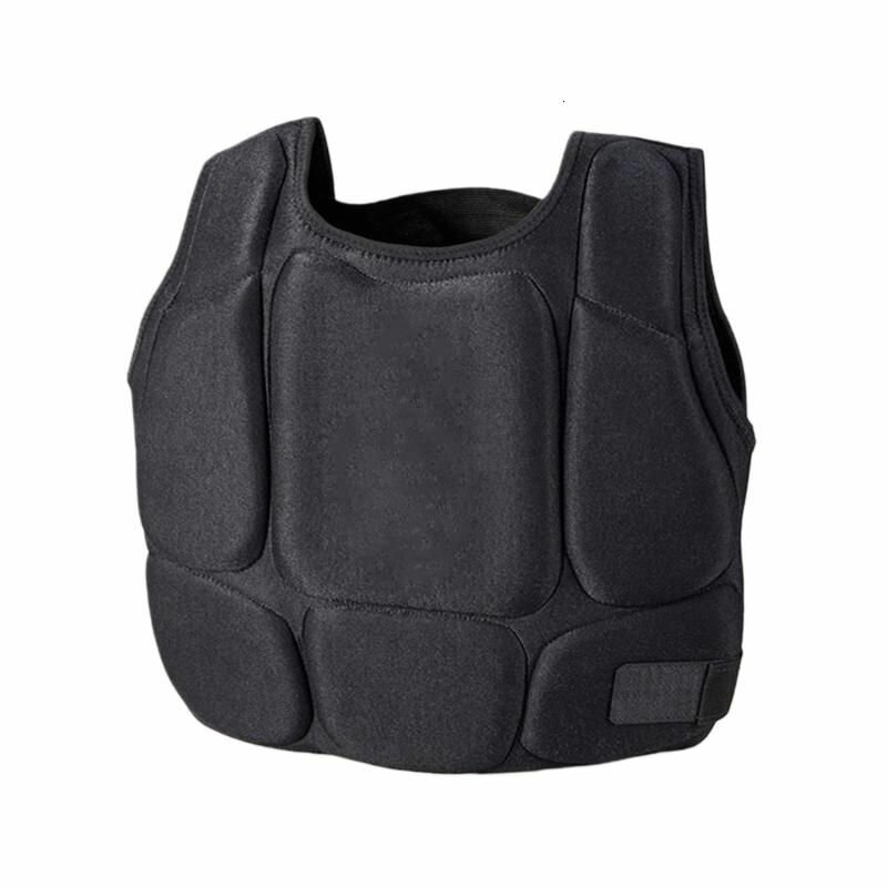 Практичные защитные жилеты для карате и тхэквондо с амортизацией ударов и дышащим полиэстером, для взрослых и детей, Черный - XL