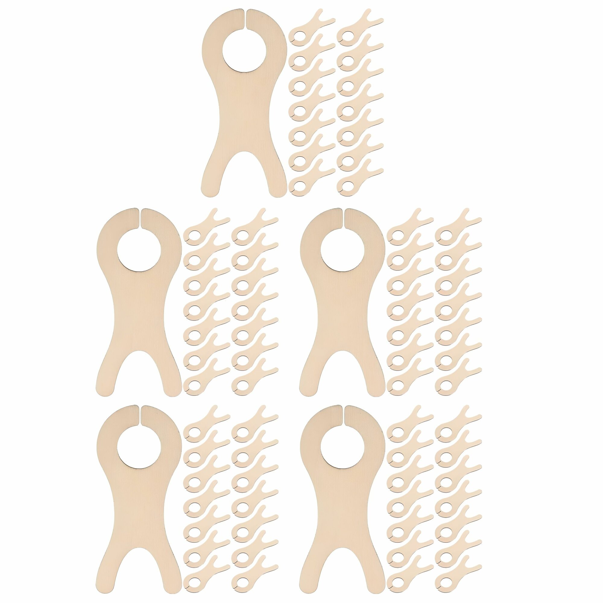 Деревянные рыбообразные катушки для нитей, бежевый цвет, для организации хранения пряжи, 250 шт