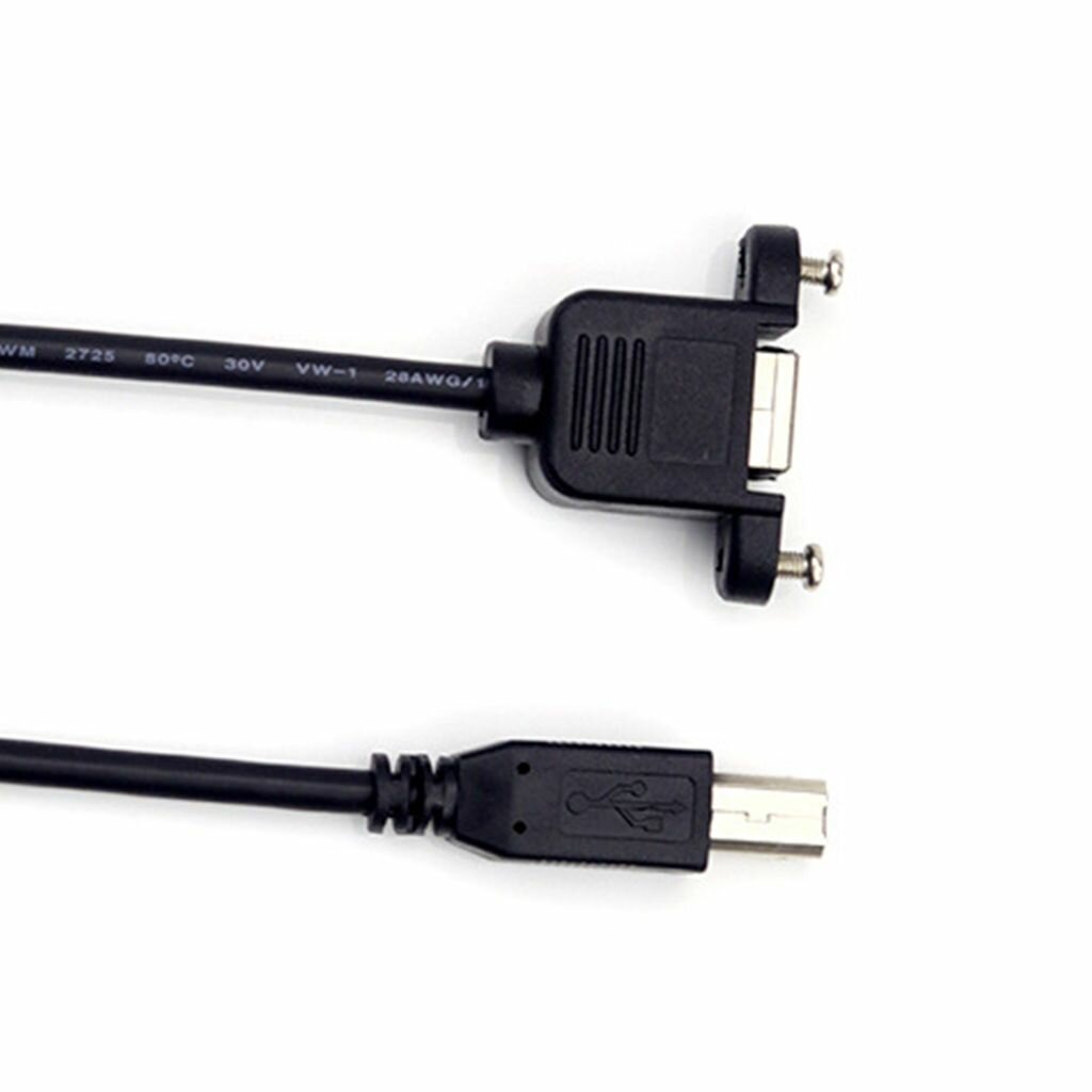 Кабель для передачи данных USB-принтера с удлинителем для ушей, квадратный разъем от мужчины к женщине-1 м