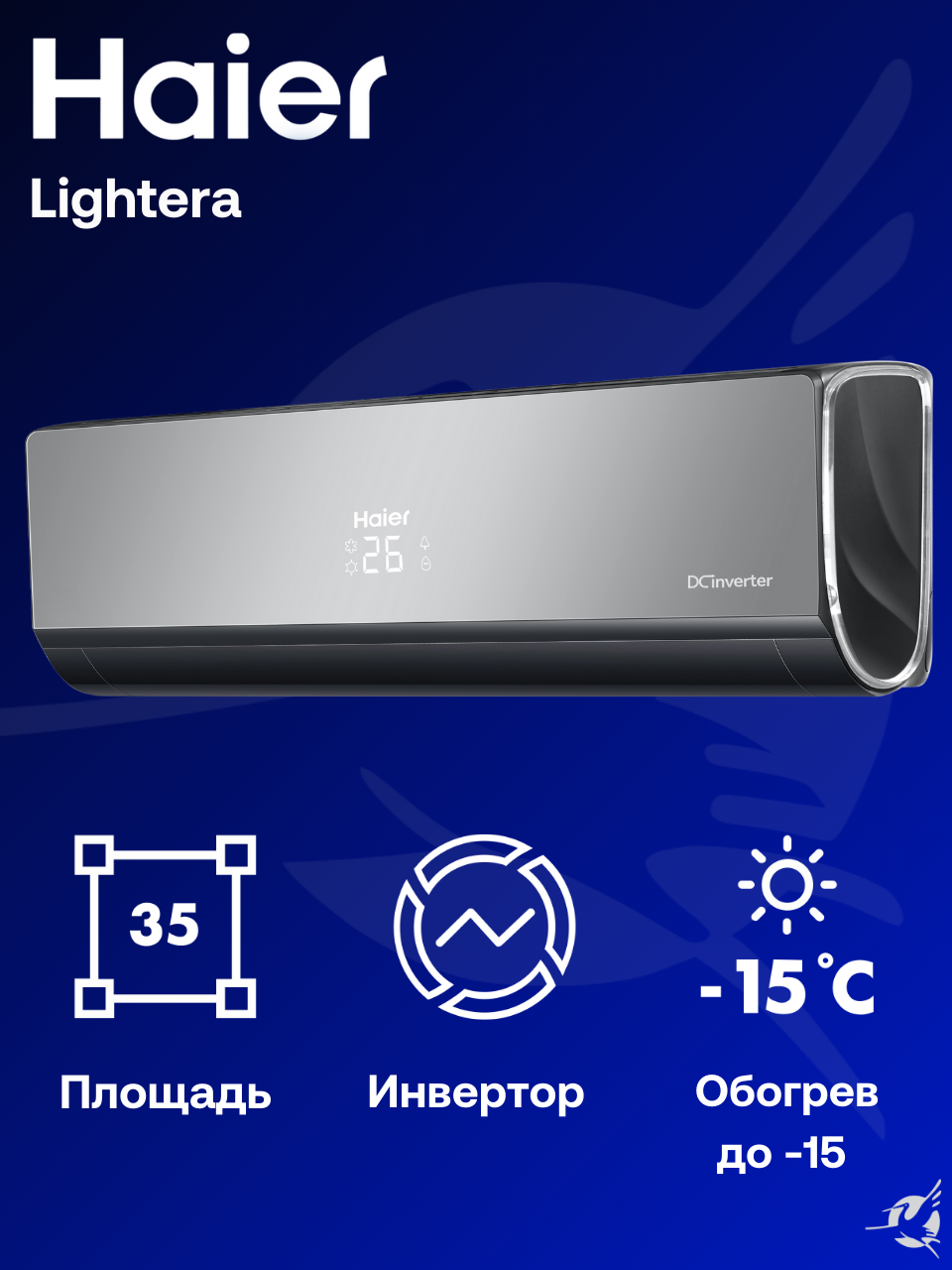 Cплит-система Haier Lightera DC-Inverter AS12NS5ERA-B / 1U12BS3ERA