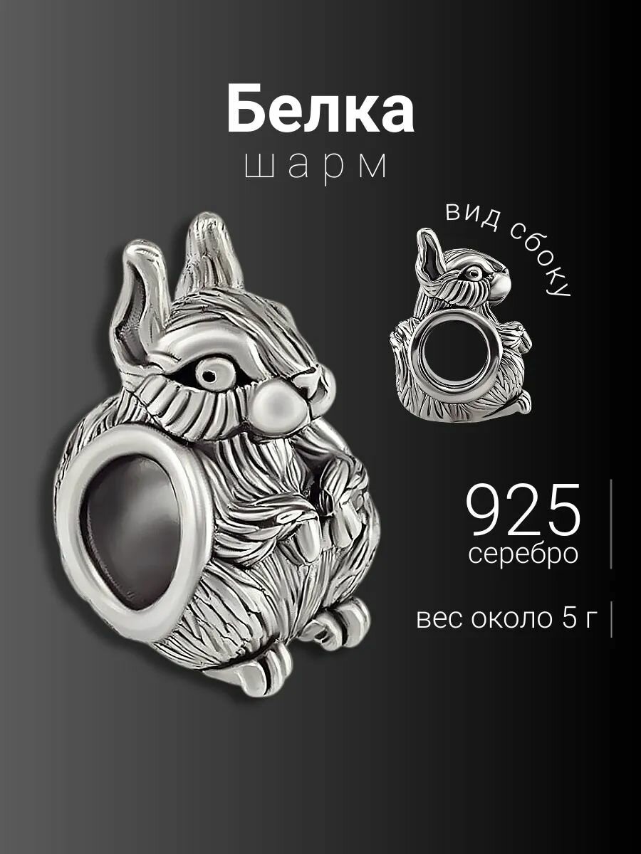 Шарм BEREGY, серебро, 925 проба, чернение