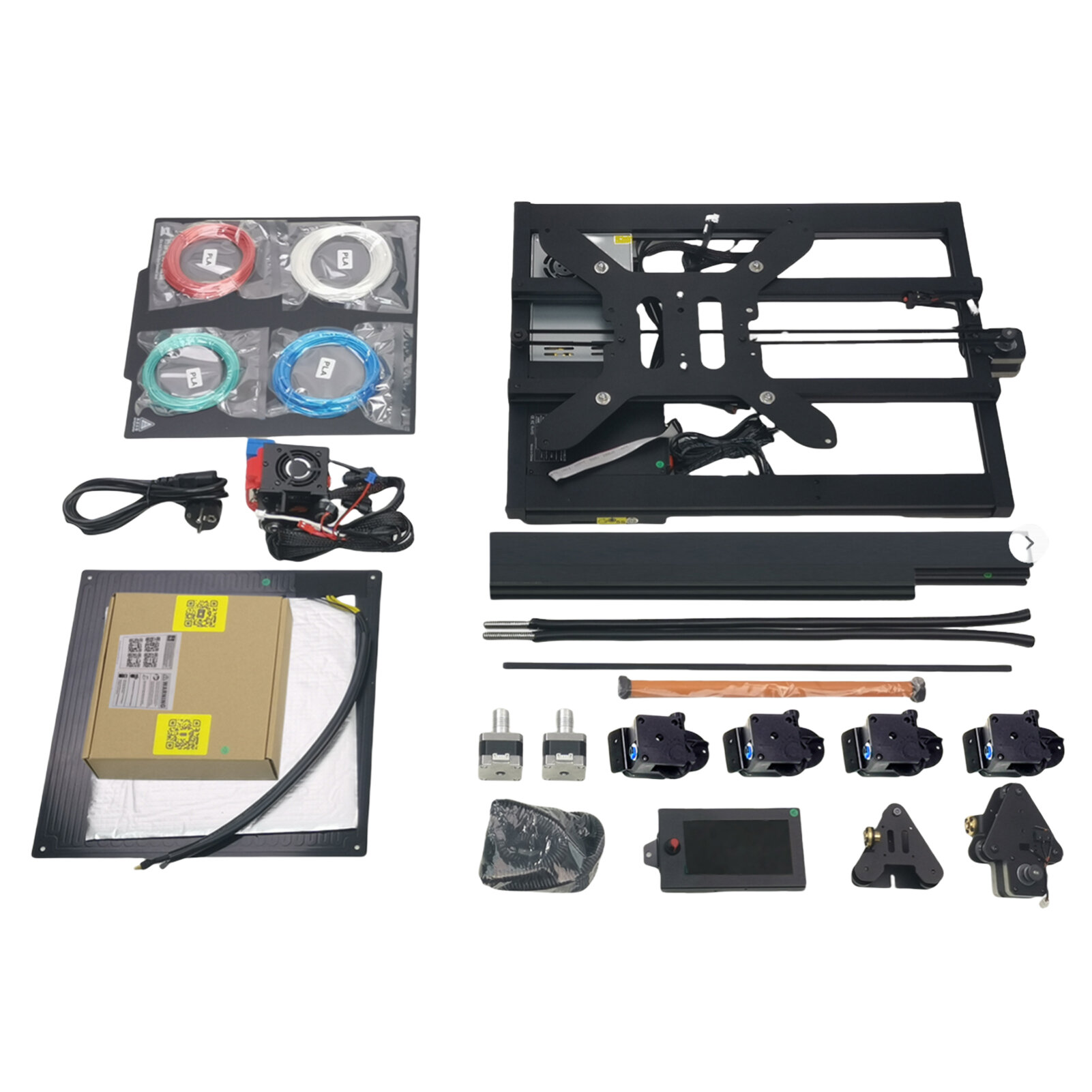 3D принтер 300x300x400 мм Площадь печати 4 в 1 Из Экструдера Смешивание цветов Высокая Точность с 4,3 дюймовым TFT LCD Поддержкой Автоматического определения уровня нити накала