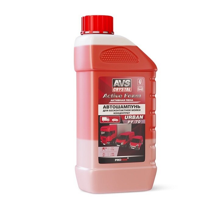 Автошампунь для бесконтактной мойки 1 л AVS Active Foam 1:7 10 PF 70 URBAN A07832S