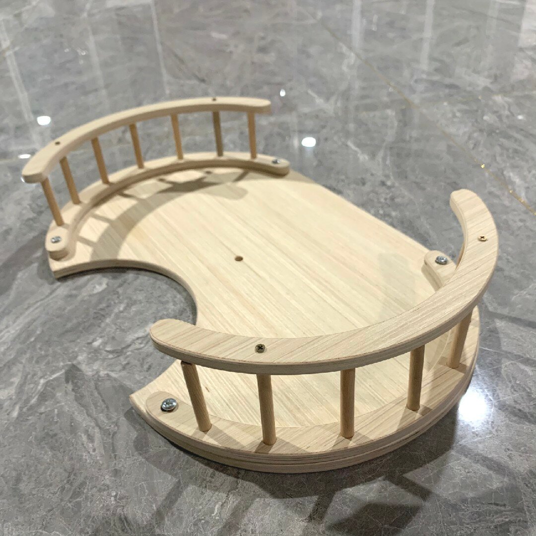 Овальная платформа для кошек с вырезом, 55x35 см, из фанеры толщиной 1.2 см, для комплектов кошачьих домиков