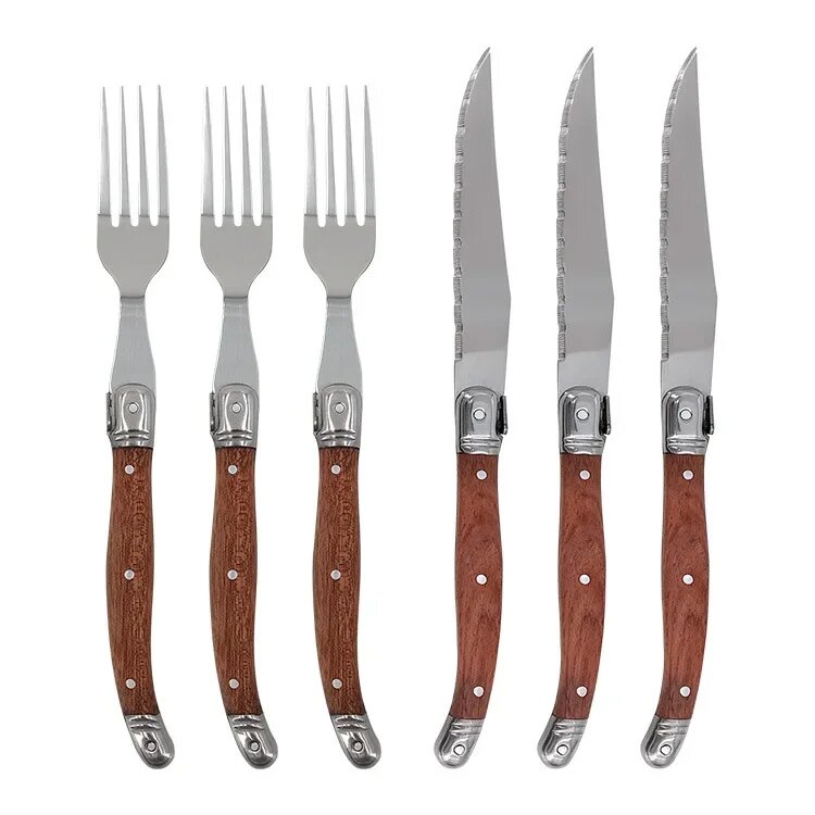 Набор ножей и вилок для стейка из нержавеющей стали 3 knives and 3 Forks