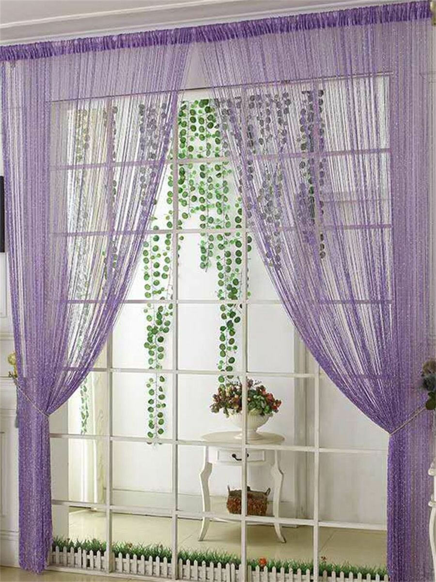 Шторы нитяные с люрексом занавеска нити 2м