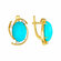 Серьги GUDDA, комбинированное золото, 585 проба