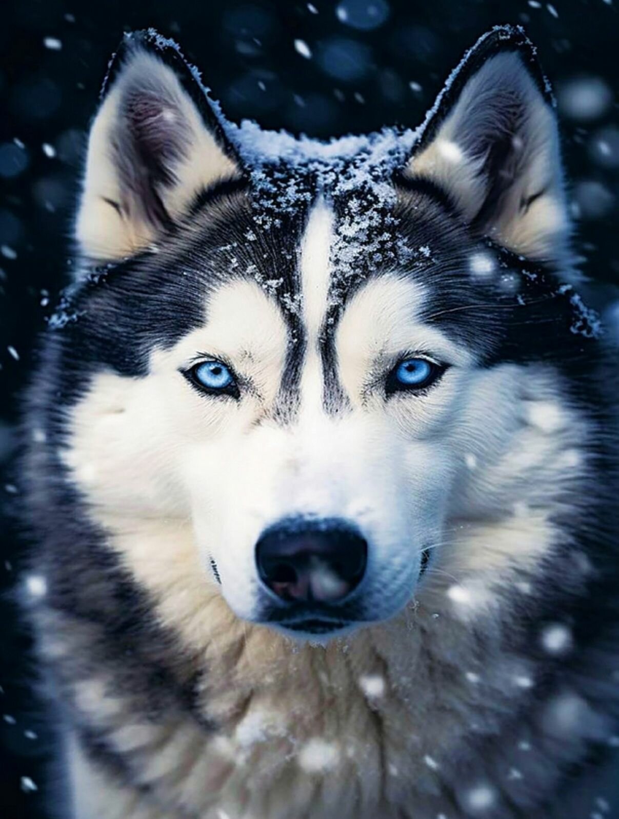 Алмазная мозаика на подрамнике 40*50 Хаски"