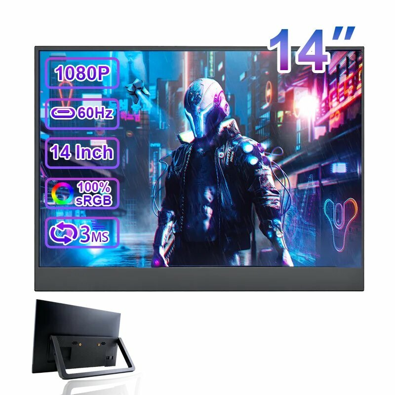 TUHUI 14-дюймовый портативный монитор 14 inch