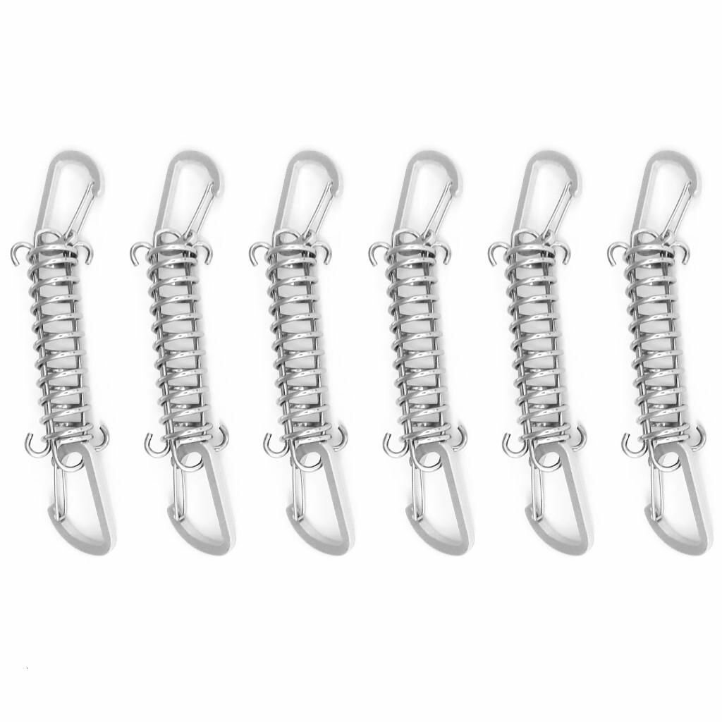 Песчаная пряжка для затягивания палатки, серебро - 6 упаковок