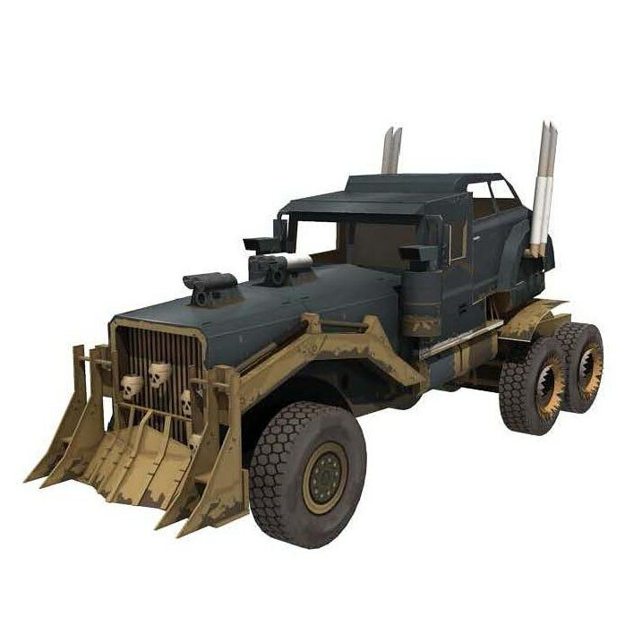 DIY бумажная модель Mad Max War Rig 1:25 DIY бумажная ремесленная сборка 3D головоломка игра детская игрушка модель строительный набор (черный)
