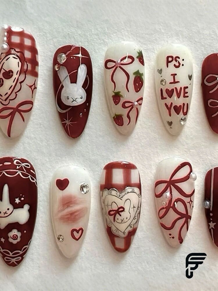 30 штук миндальных таблеток для ногтей кролика Omerton