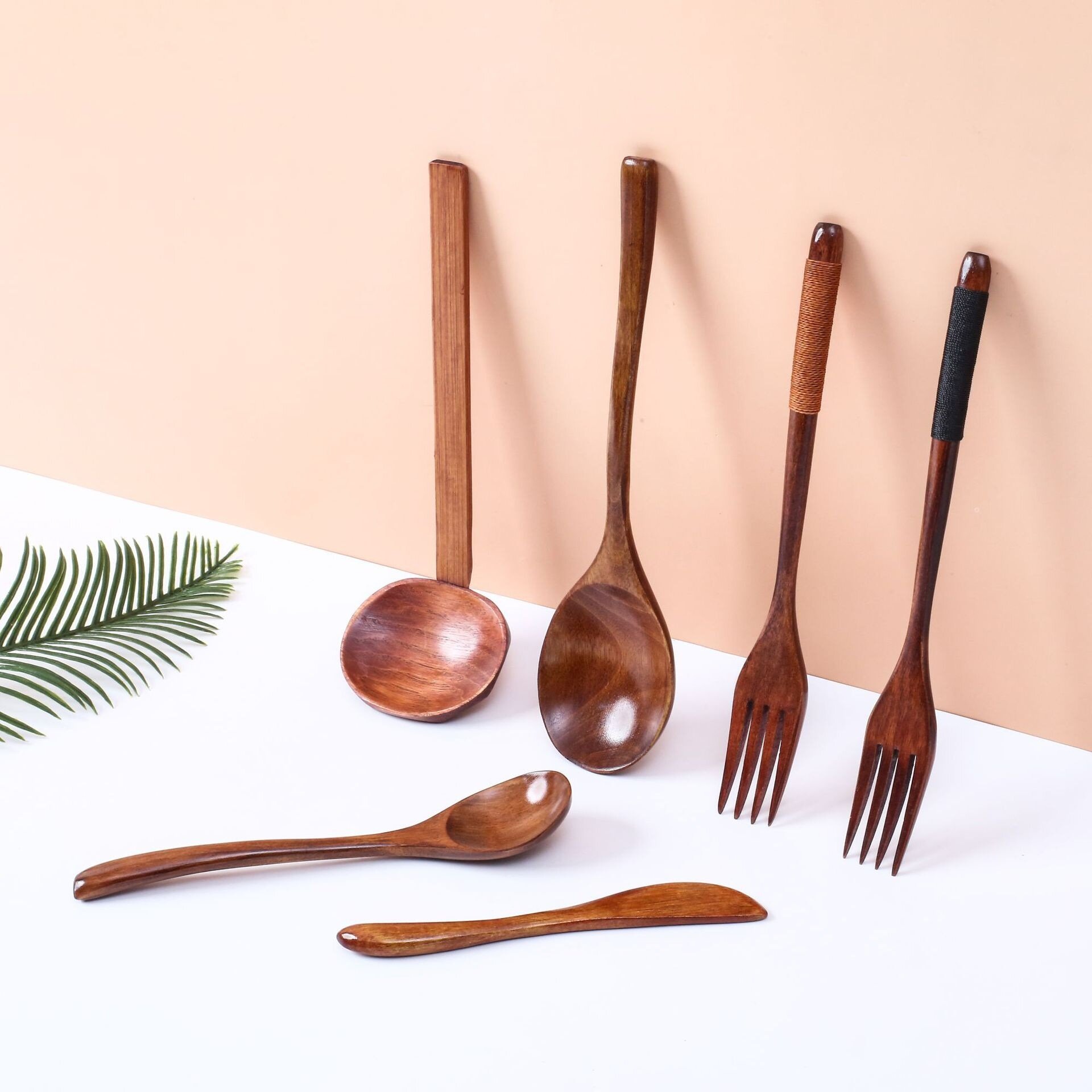 Японский стиль ложка пить суп бамбуковая ложка ложка ретро длинная ручка деревянная ложка деревянная маленькая ложка