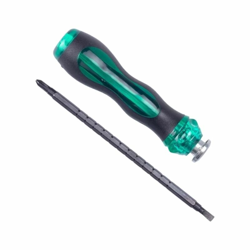 (1 шт.) Миниатюрная двухсторонняя отвертка (магнитная) - 4-дюймовая телескопическая