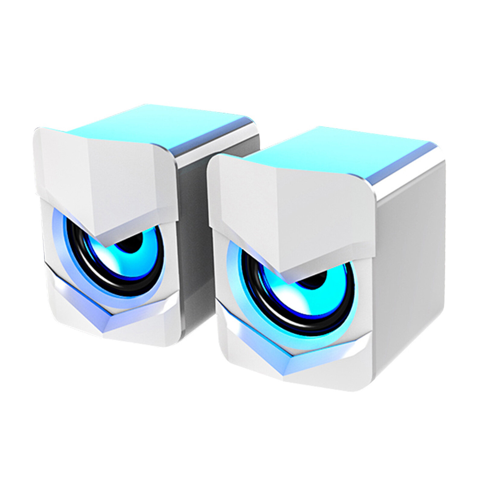 Колонка для компьютера SADA V-158 Mini Desktop USB Powered 3.5mm Wired Black White ABS 3W 13.7*10*9.5cm 262g