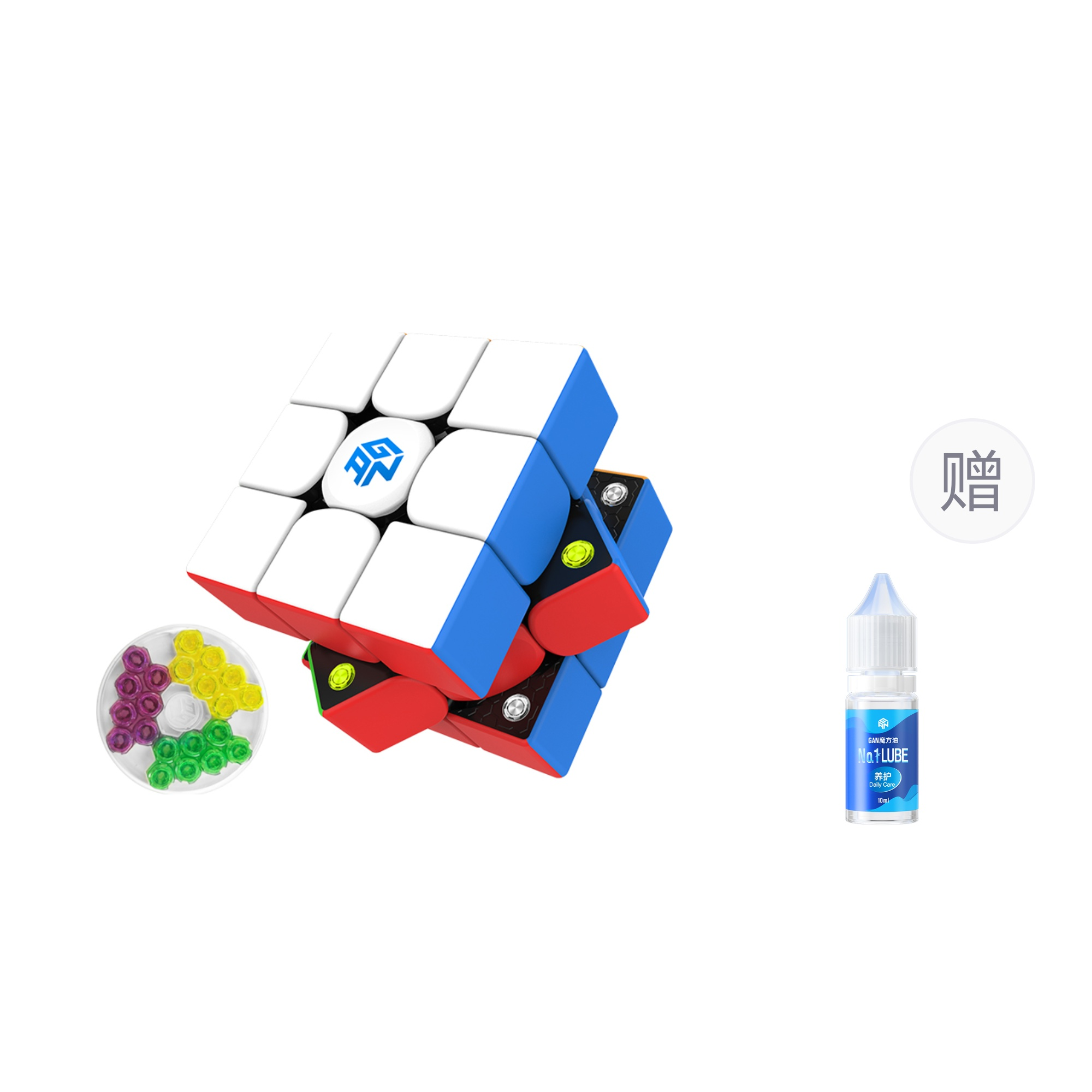 GAN 356m Lightweight Edition, Magnetic Rubik's Cube Full Set, 3x3 Educational Toys