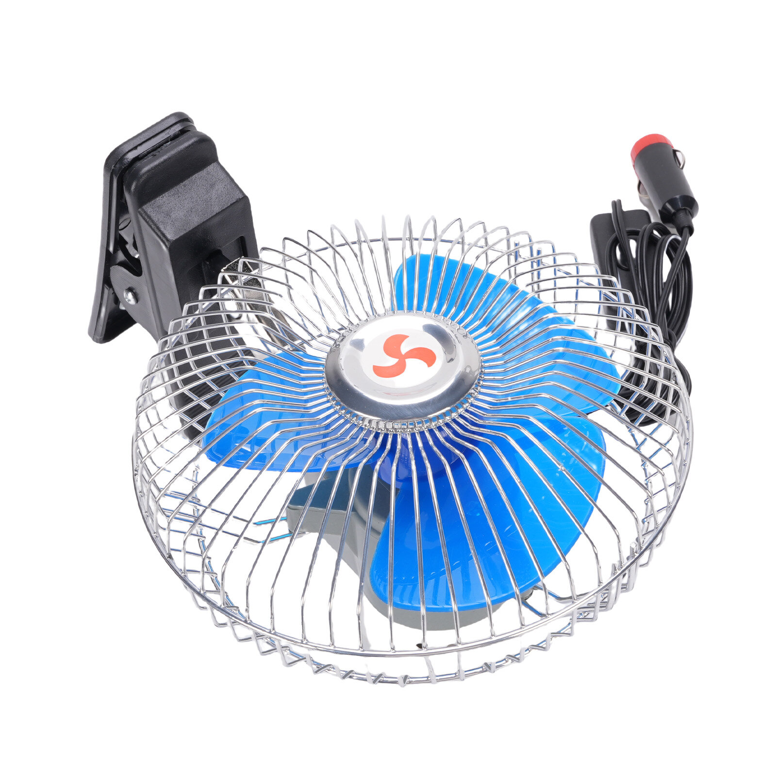 6-дюймовый портативный вентилятор для авто с прикуривателем, тихий, полузакрытый, DC12V