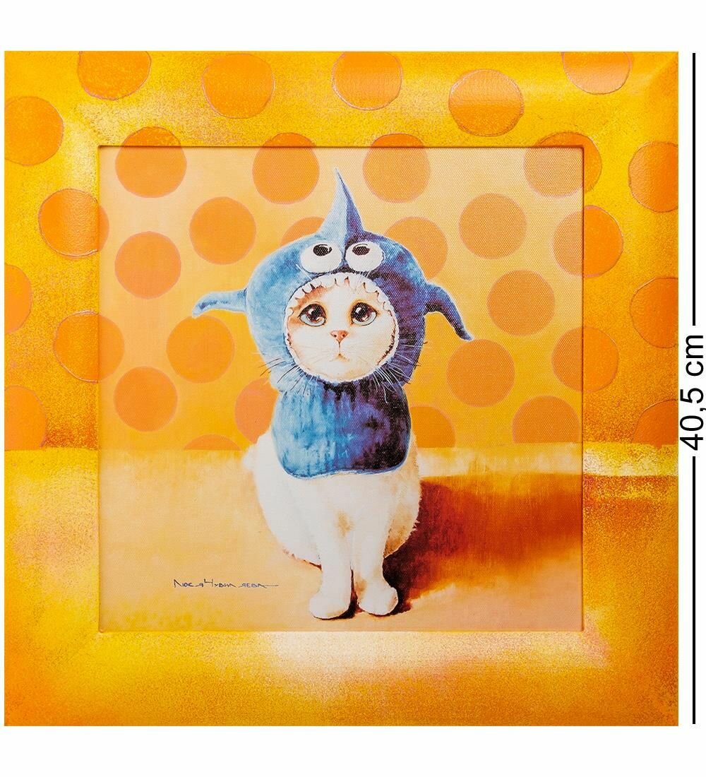 Жикле в раме Беляш 30х30 A2154554 Artangels, Холст, дерево, акриловые краски