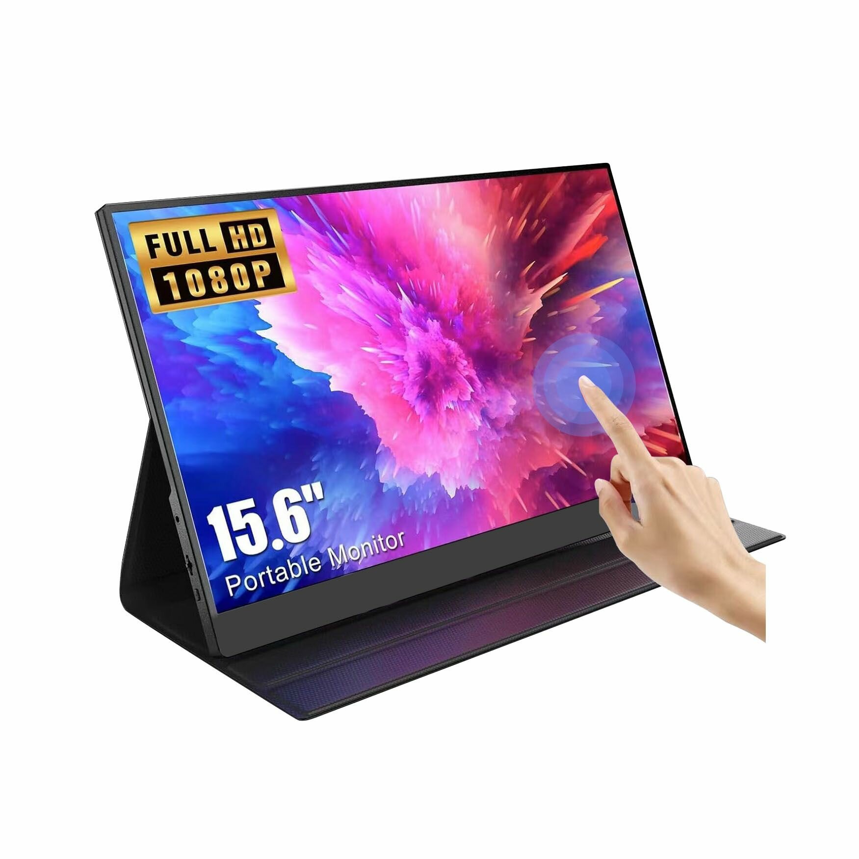 15.6" Портативный монитор с сенсорным экраном 1080 с чехлом