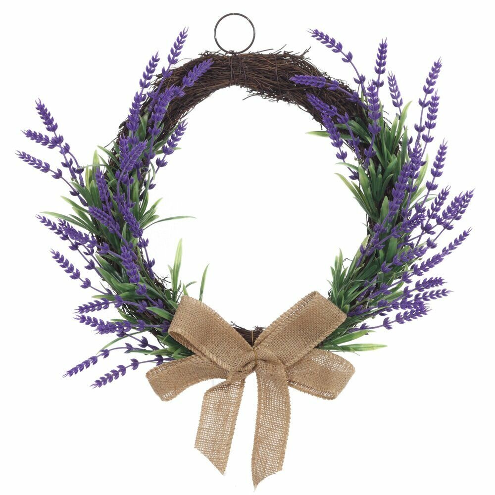 Украшение подвесное "Венок пасхальный Лавандовый", 39х46х9 см