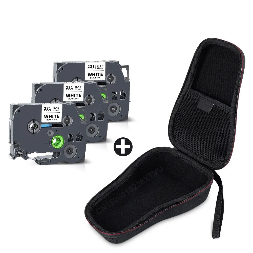 Чехол для Brother PT-H110, 3 картриджа TZ231, черный