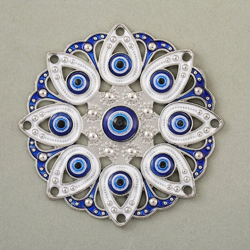 Синий металлический амулет злой глаз 8cm Snowflake eye